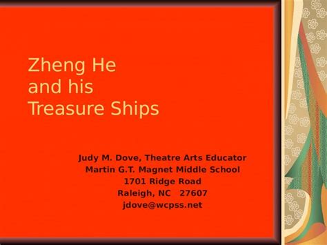 Ppt Zheng He And His Treasure Ships Dokumentips