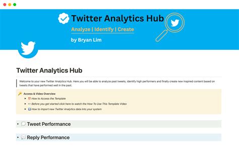 Twitter Analytics Hub Notion Template