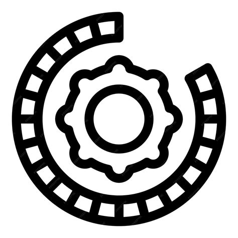 Premium Vector Circular Progress Bar Surrounding Rotating Gear Icon