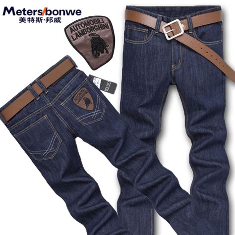 Meters Bonwe美特斯邦威春装牛仔裤男2013时尚直筒修身潮男裤子whr201177