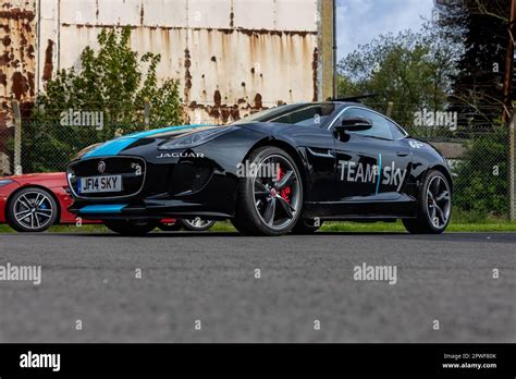 2014 Jaguar F Type R One Off Conversion By Svo For Team Sky On Display At The Bicester Heritage