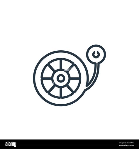 Inflate Tire Outline Vector Icon Thin Line Black Inflate Tire Icon Flat Vector Simple Element