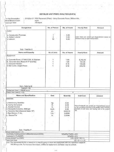 Dpwh Cost Estimation Manual Road Construction Vo 1 Part 2pdf Pdf Free