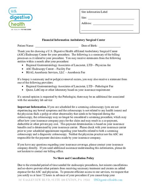 Fillable Online Appendix D Ambulatory Surgery Center Checklist