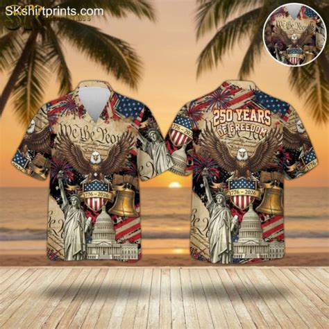 America 250th Anniversary 1776 2026 Hawaiian Shirt Patriotic T