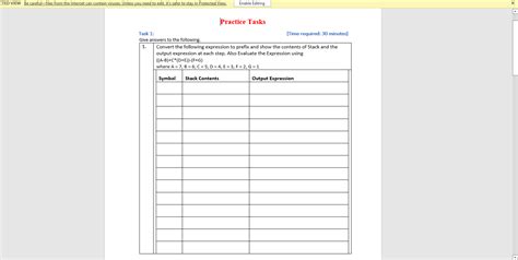 Solved 1 Convert The Following Expression To Prefix And
