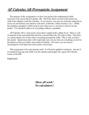 Fillable Online Should I Take AP Calculus AB Or AP Calculus BC Fax Email Print PdfFiller