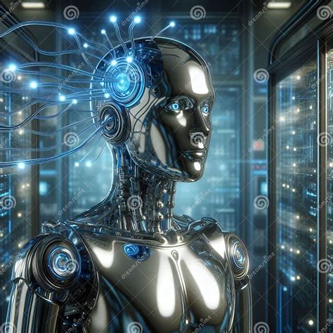 Artificial Neural Networks Ai Robots That Understand Human Thoughts Stock Illustration