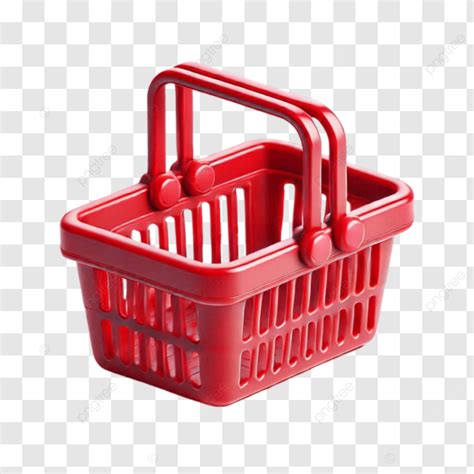 일상적인 쇼핑에 딱 맞는 이중 회전 손잡이가 특징인 실용적인 빨간색 플라스틱 바구니 장바구니 디자인 튼튼한 장바구니 빨간 장바구니 Png 일러스트 및 이미지 에 대한