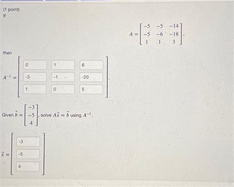 Solved 1 Point If A 55156114183 Then Given Chegg Com