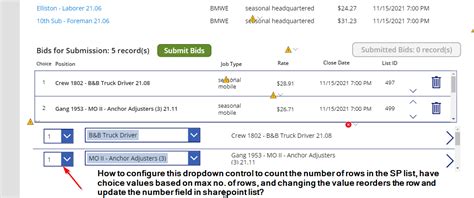 i would like to create a row counter inside a gall power platform community
