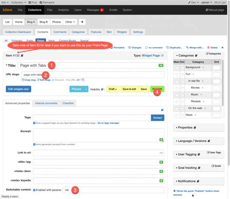 How To Display Content As Tabs On A Page