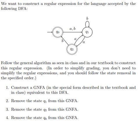 Solved We Want To Construct A Regular Expression For The Chegg