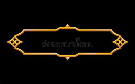 Frame Medieval Game Ui Metallic Title Banner Or Decorative Border Vector Assets For Web Or