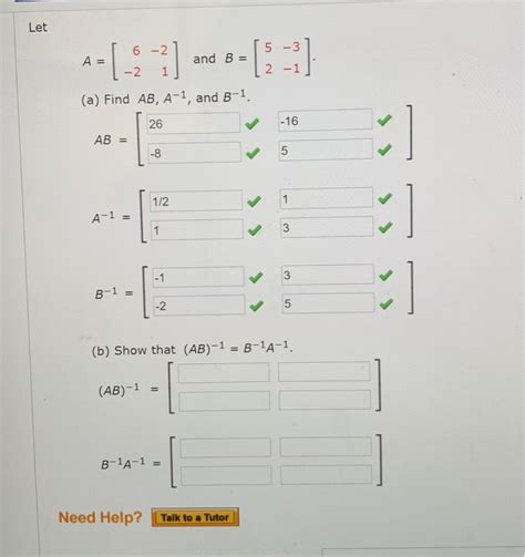 Solved Let A Find AB A And B B Show That AB Chegg Com