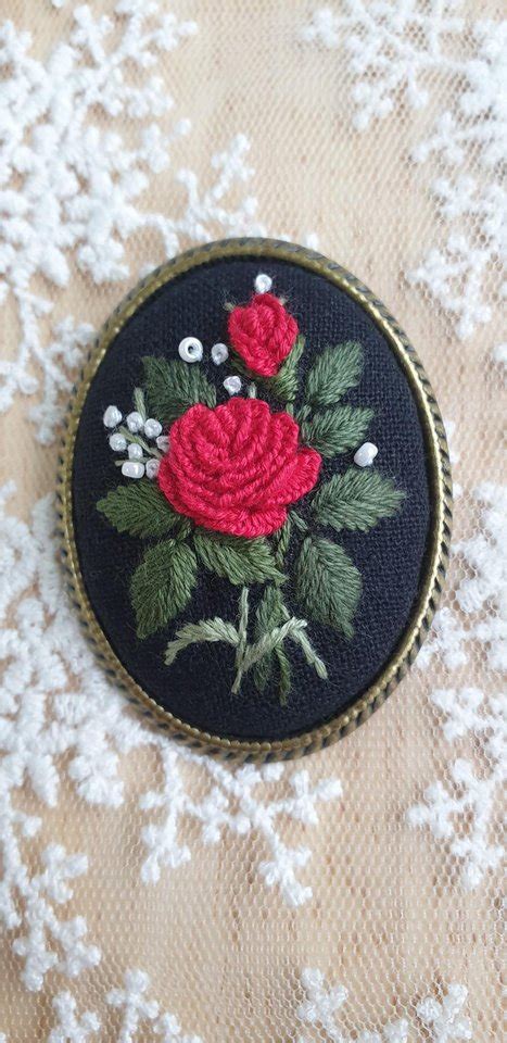 프랑스자수 브로치 헬로마켓