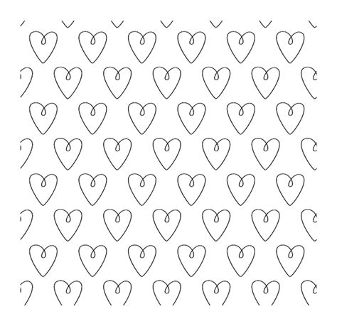 Premium Vector Hearts Abstract Line Vector Illustration Seamless Pattern Swatch