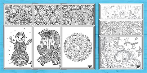 Winter In Canada Intermediate Mindful Colouring Twinkl