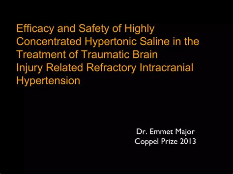 Effects Of Hypertonic Saline On Icp Ppt