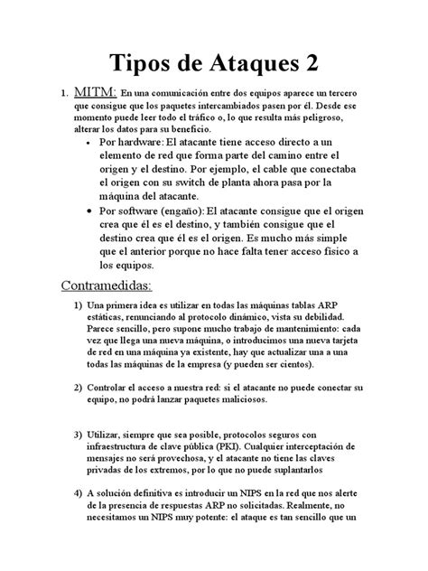Tipos De Ataques 2 Pdf Servidor Proxy Internet