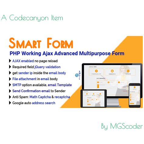 Smartform Php Working Ajax Advanced Multipurpose Form Mgscoder Proffessional In Web