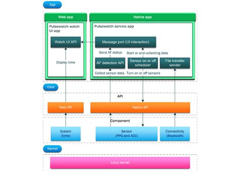 The Architecture Of The Pulsewatch Smartwatch App Acc Accelerometry