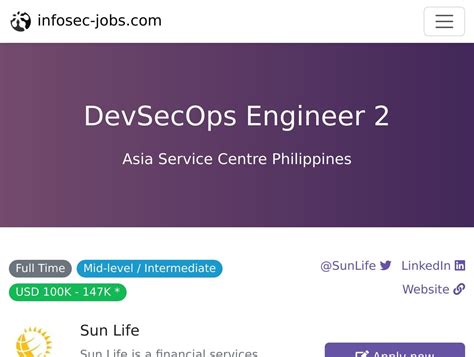 Hiring Devsecops Engineer 2 In Asia Service Centre Philippines Rinfosecjobs