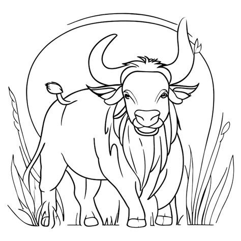 Les Animaux De Safari à Colorier Les Buffles Africains à Colorier Des Pages à Colorier