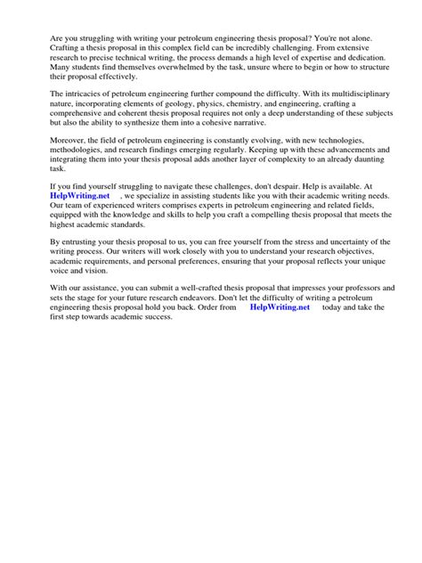 Petroleum Engineering Thesis Proposal Pdf Petroleum Petroleum