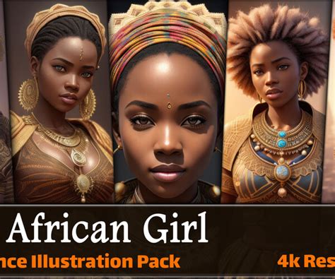 Artstation 300 Realistic African Girl Reference Pack 4k V5