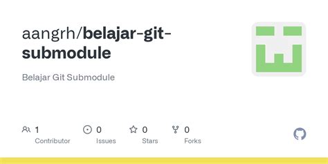 Github Aangrhbelajar Git Submodule Belajar Git Submodule