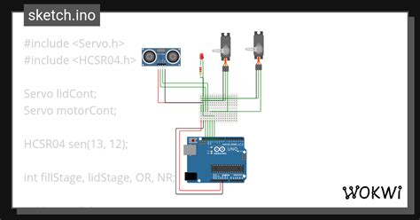 Tong Sampah 4 Nd Wokwi Esp32 Stm32 Arduino Simulator