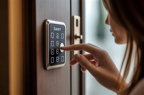 Closeup Of Woman Finger Entering Password Code On The Smart Digital
