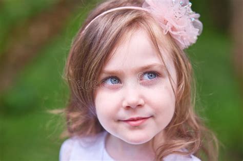 Portrait Of A Young And Beautiful Caucasian Girl Closeup Stock Image