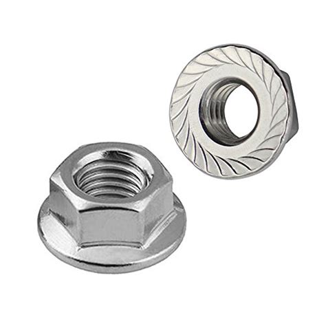 Serrated Flange Hex Lock Nuts Stainless Steel Bright Finish Pcs Pricepulse