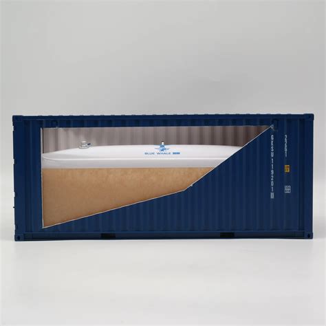 Customizable 20gp Shipping Container Box Freight Forwarder T 1 20 Scale Plastic Crafts Blue