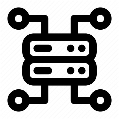 Centralized Database Data Storage Engineering System Sharing Icon Download On Iconfinder