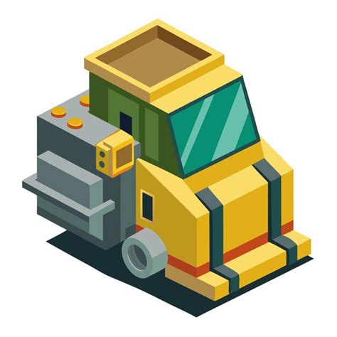 Compactor Clipart Cartoon Style Vector Illustration Premium Ai
