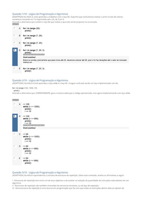 Caderno De Exercicios Da Atividade Pratica De Logica De Programacao E