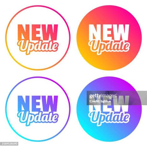New Update Round Icons With Color Gradients High Res Vector Graphic