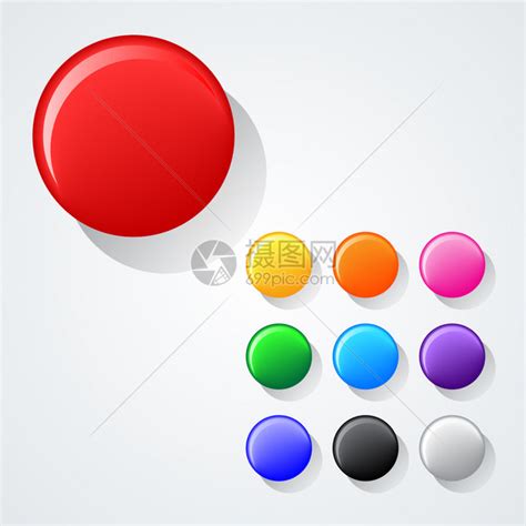 一套10个不同颜色的图钉插画图片下载 正版图片402248122 摄图网