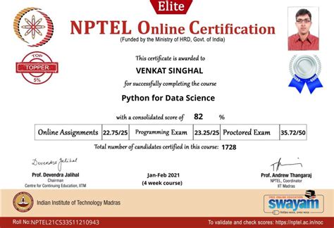 venkat singhal on linkedin python datascience coding iitmadras