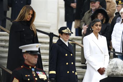 Melania Trump Wears Dior To Wreath Laying Ceremony At Arlington