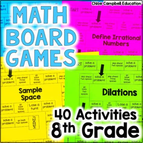 8th Grade Math Review Games Algebraic Reasoning Geometric Reasoning
