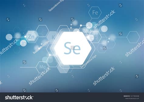 Selenium Minerals Human Health Structural Schematic Stock Vector