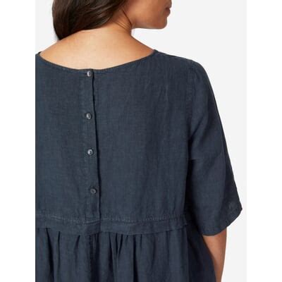 Damen Leinenkleid Dunkelblau Manufactum