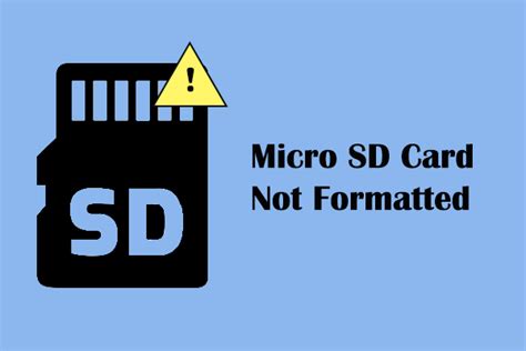 How To Deal With Micro Sd Card Not Formatted Error Solved