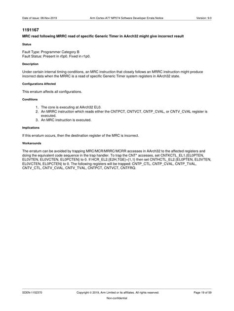 Cortex A 系列处理器cortex A77文档分享 Armcortexa77mp074softwaredevelopererratanoticev90