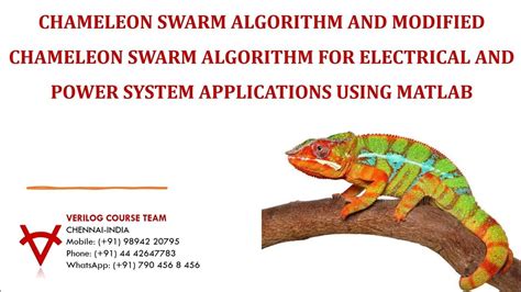 chameleon swarm and modified chameleon swarm algorithm for electrical