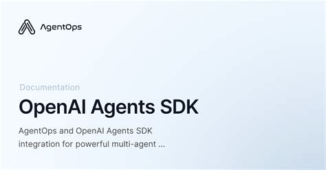 Openai Agents Sdk Agentops
